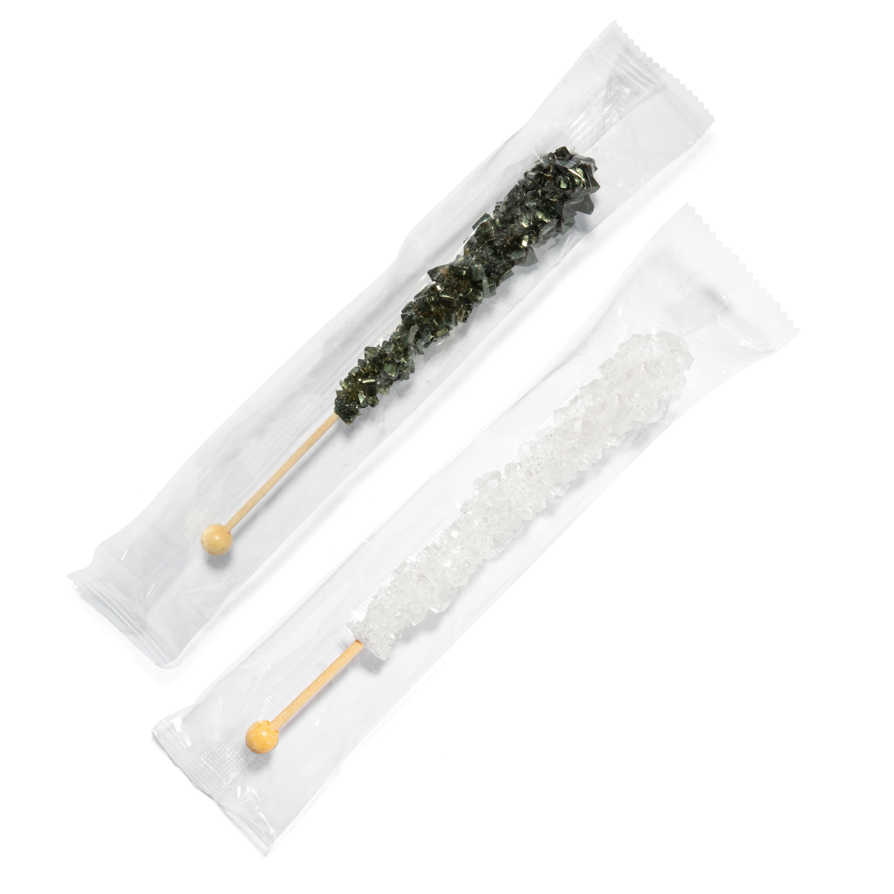 Elegant Black & White Rock Candy Sugar Sticks: Classic Sweetness in ...