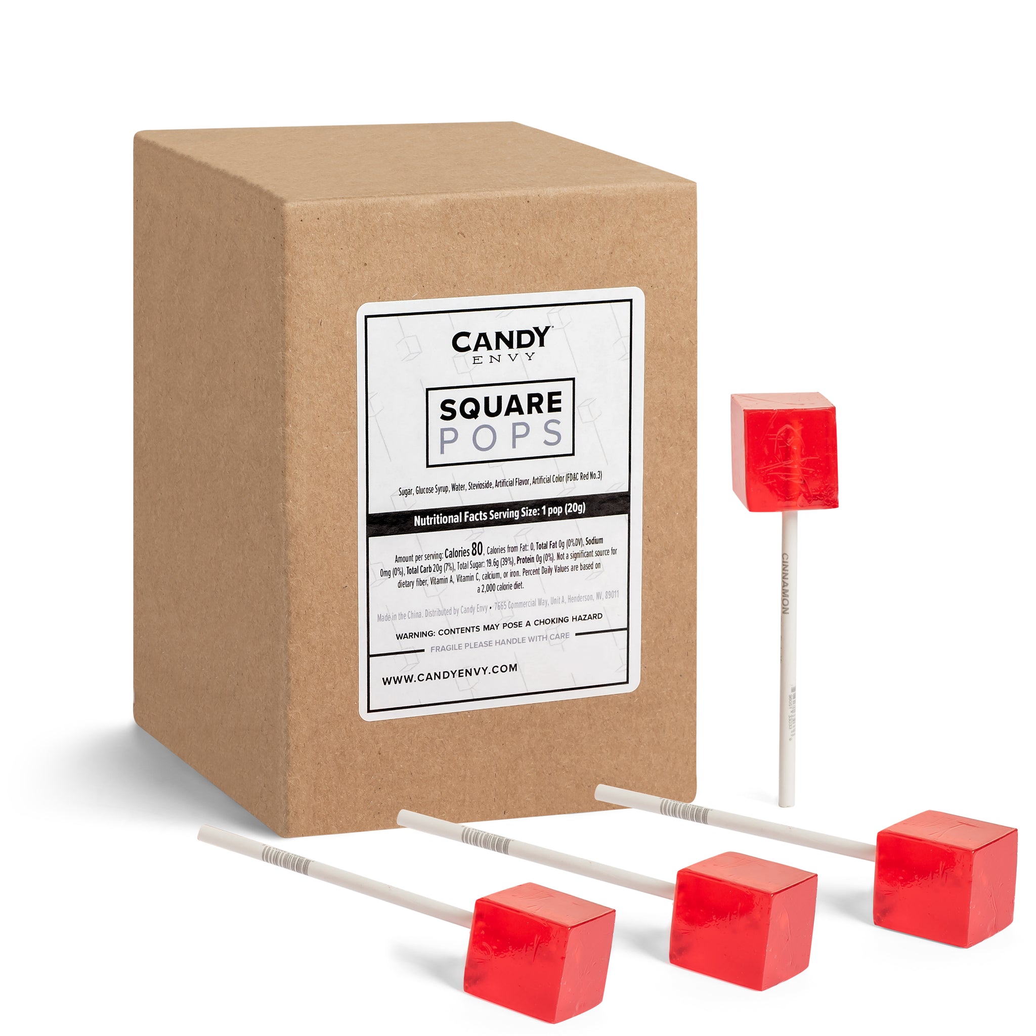 Cinnamon flavored Red Cube Pops - 24 Pack – Candy Envy